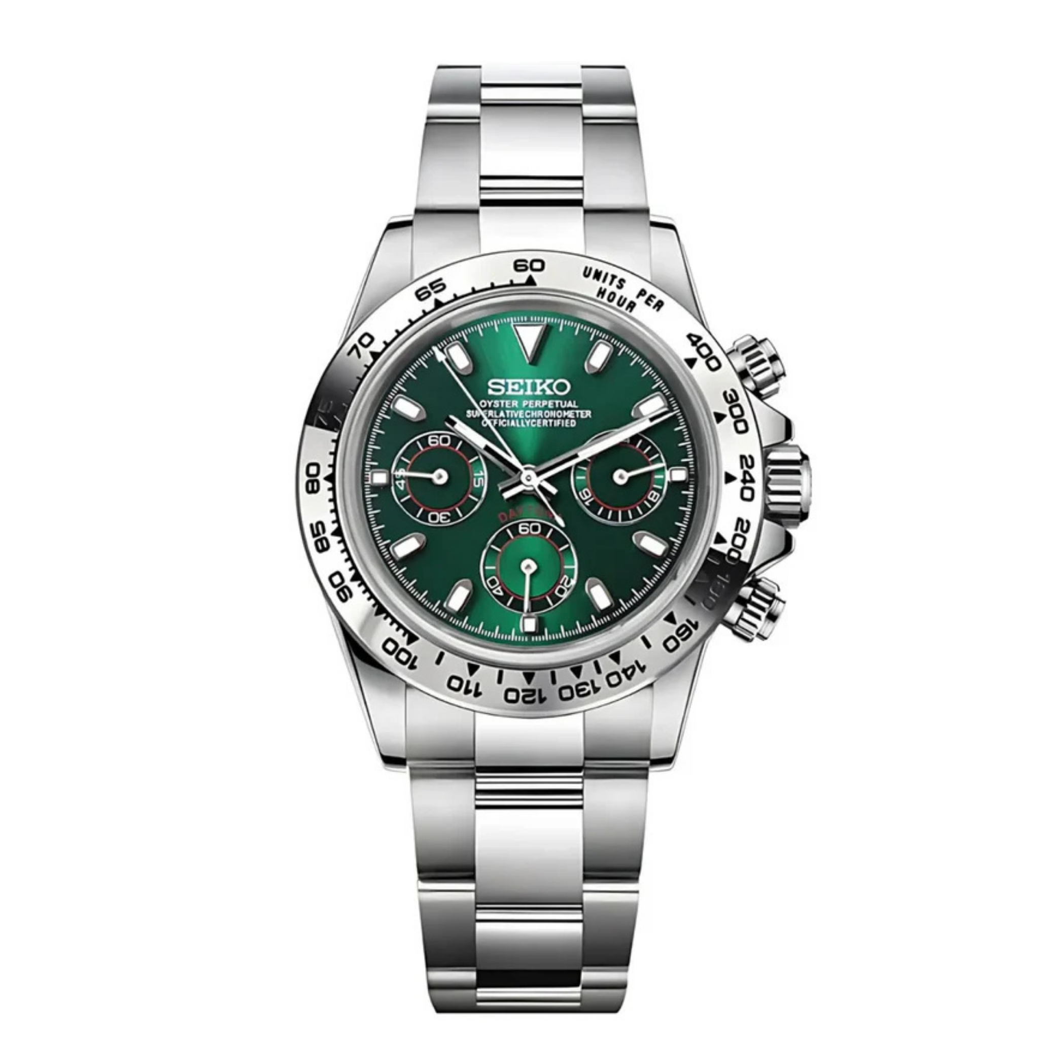 SEITONA| SILVER - GREEN – Watch Mod Station